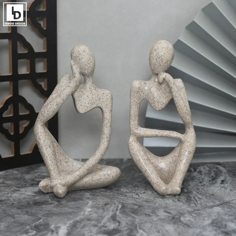 The Thinker Abstract Statues – Palm Home Collection
